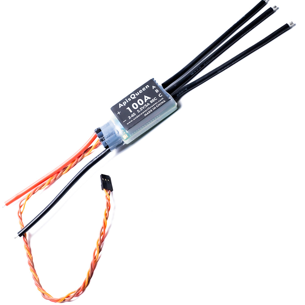 APISQUEEN Waterproof Brushless Bi-Directional ESC 100A ESC 2-6s with 5 ...